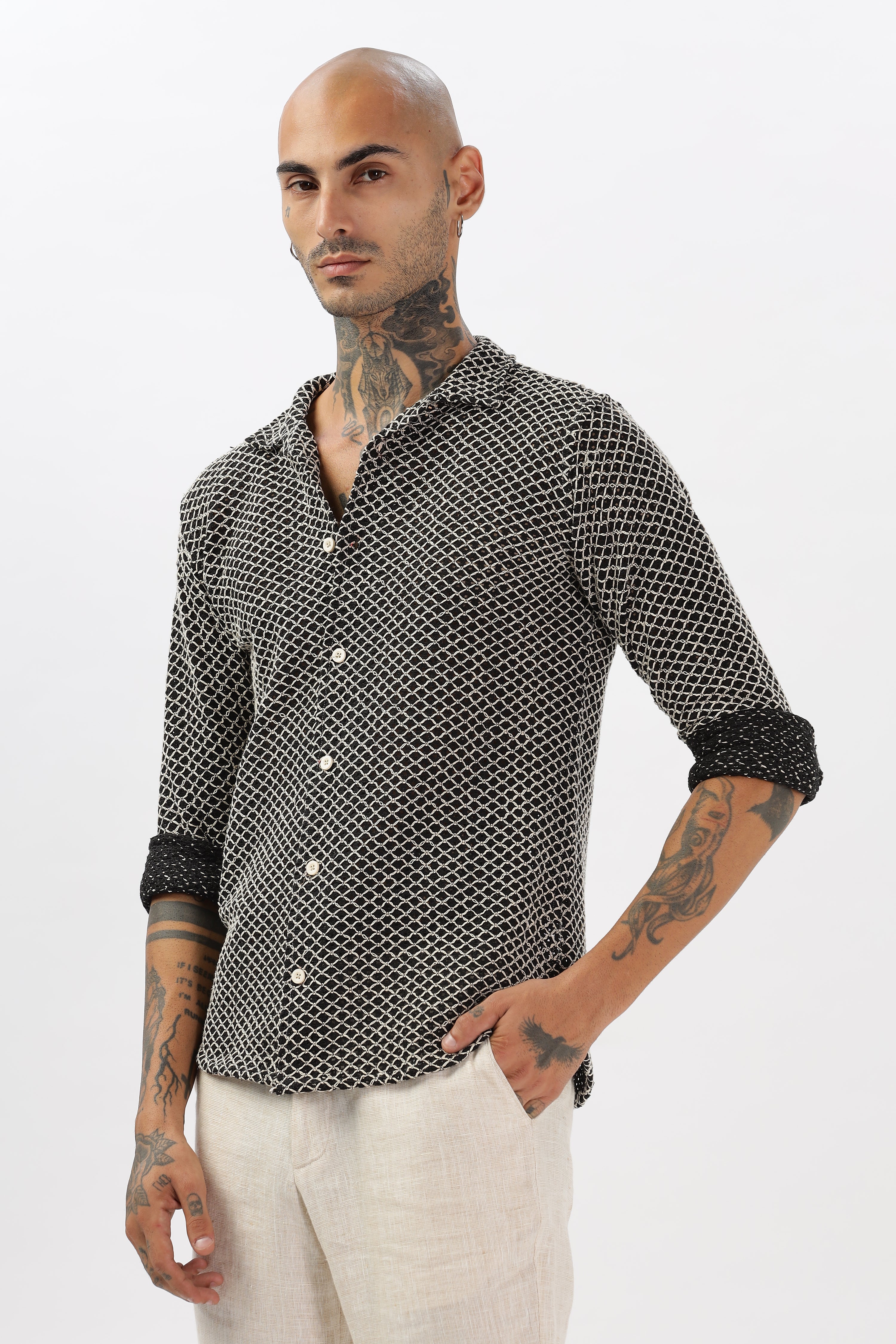 Snake scales crochet shirt – Bevdaas