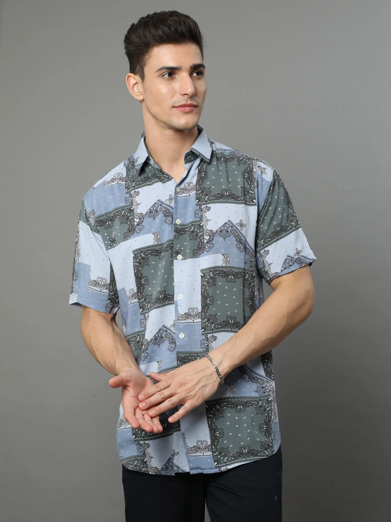 Buy Latest Blue Rayon Fabric Mens Shirts Online – Bevdaas