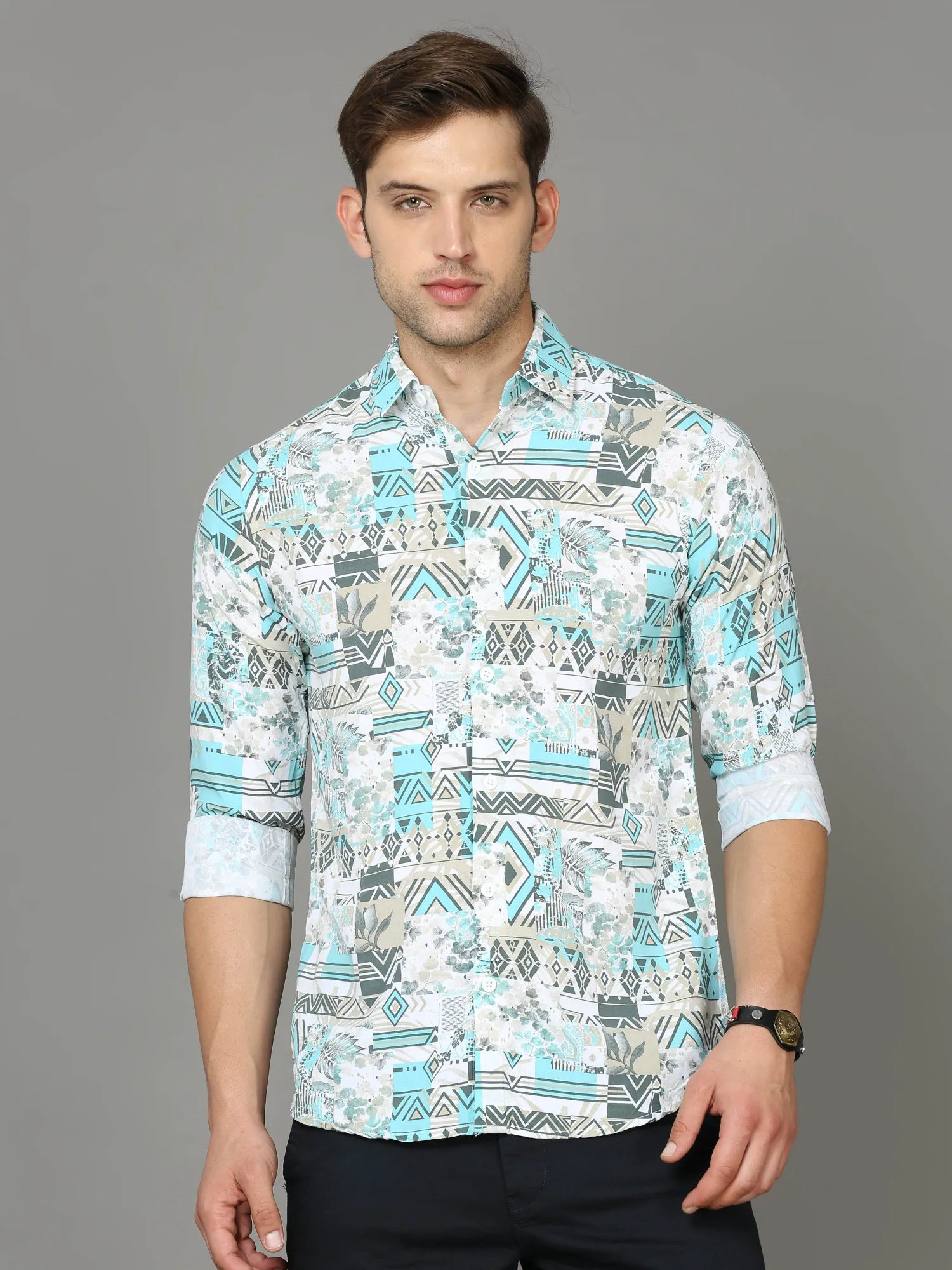 Buy Stylish Blue Rayon Fabric Shirt at Great Price Online – Bevdaas
