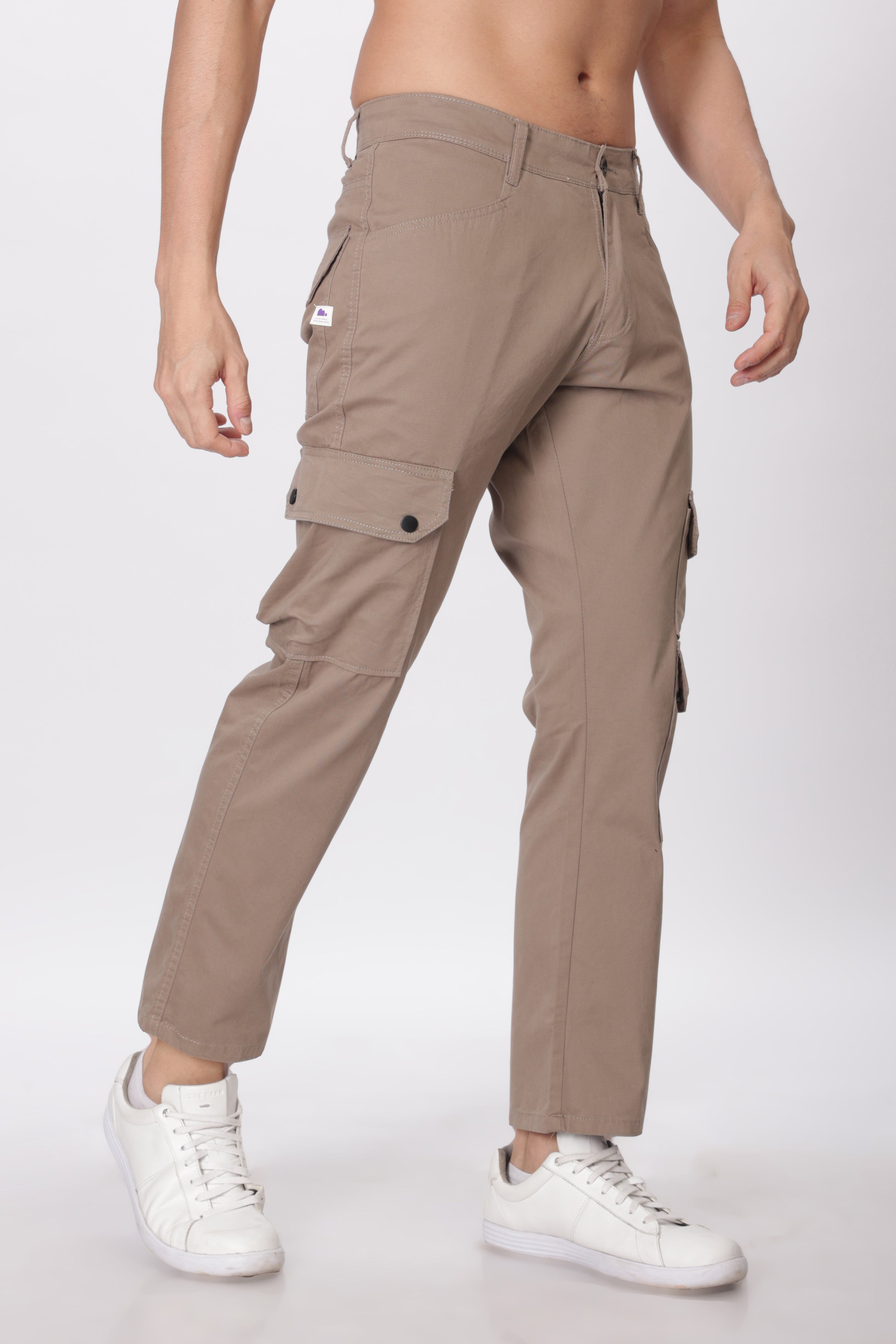 Ash Grey Comfort Fit Cargo Pants – Bevdaas
